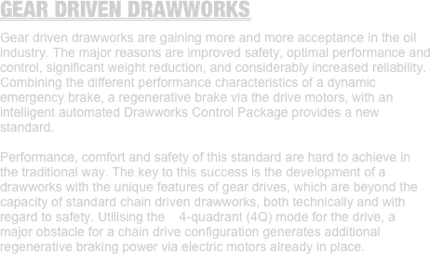 GEAR DRIVEN DRAWWORKS